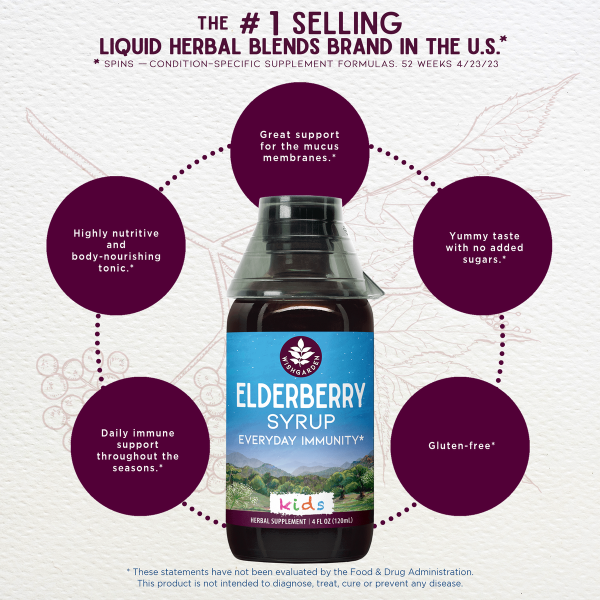 Children's Elderberry Syrup: Kids Daily Herbal Immune Support ...